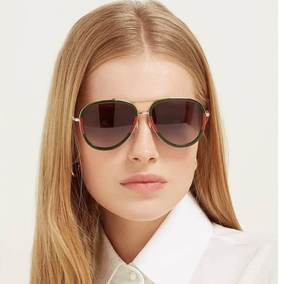 Gucci | Accessories | New Gucci Gg062s 003 Aviator Frame Sunglasses ...